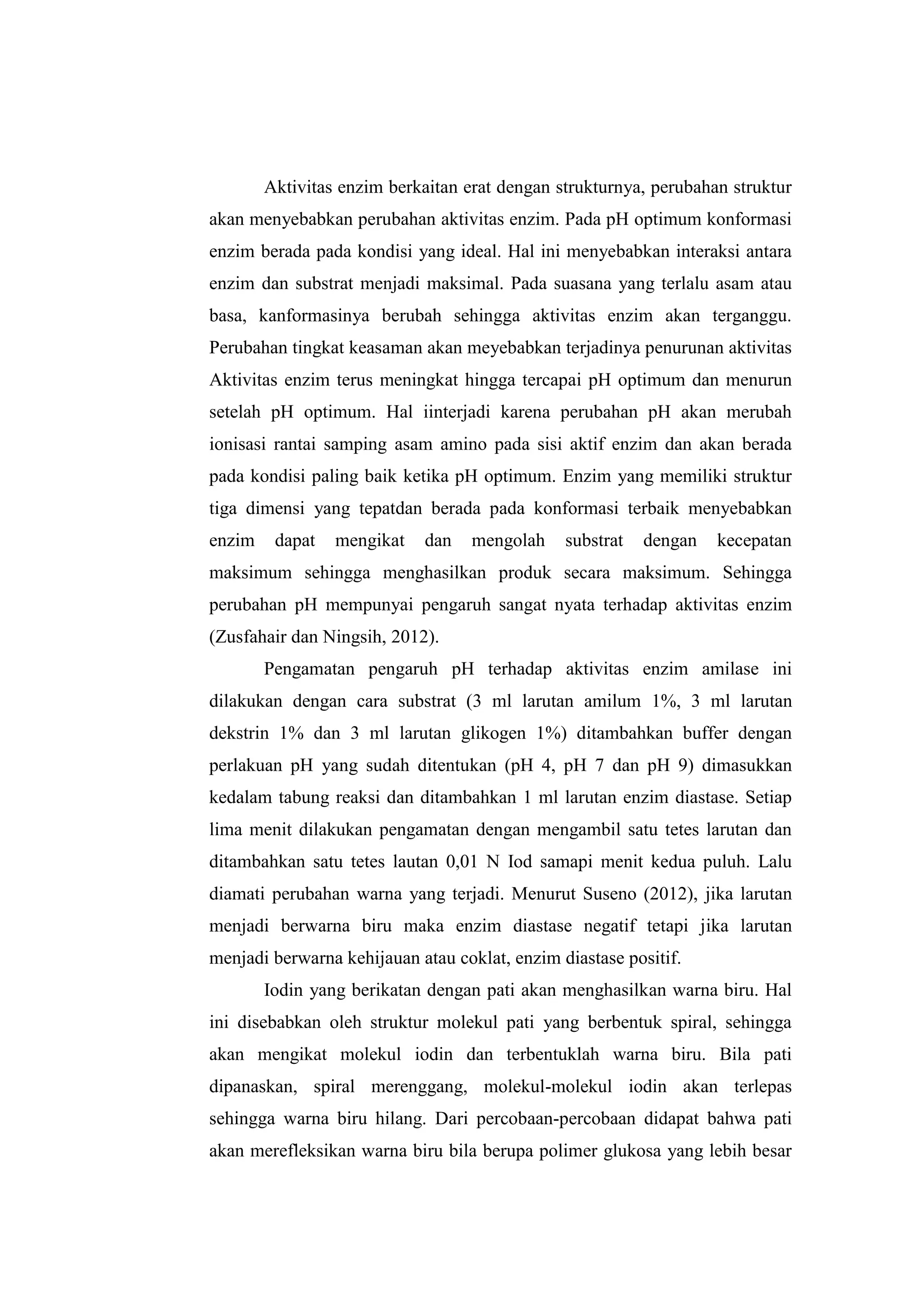 Laporan Biokimia ITP UNS SMT3 Enzim | DOC