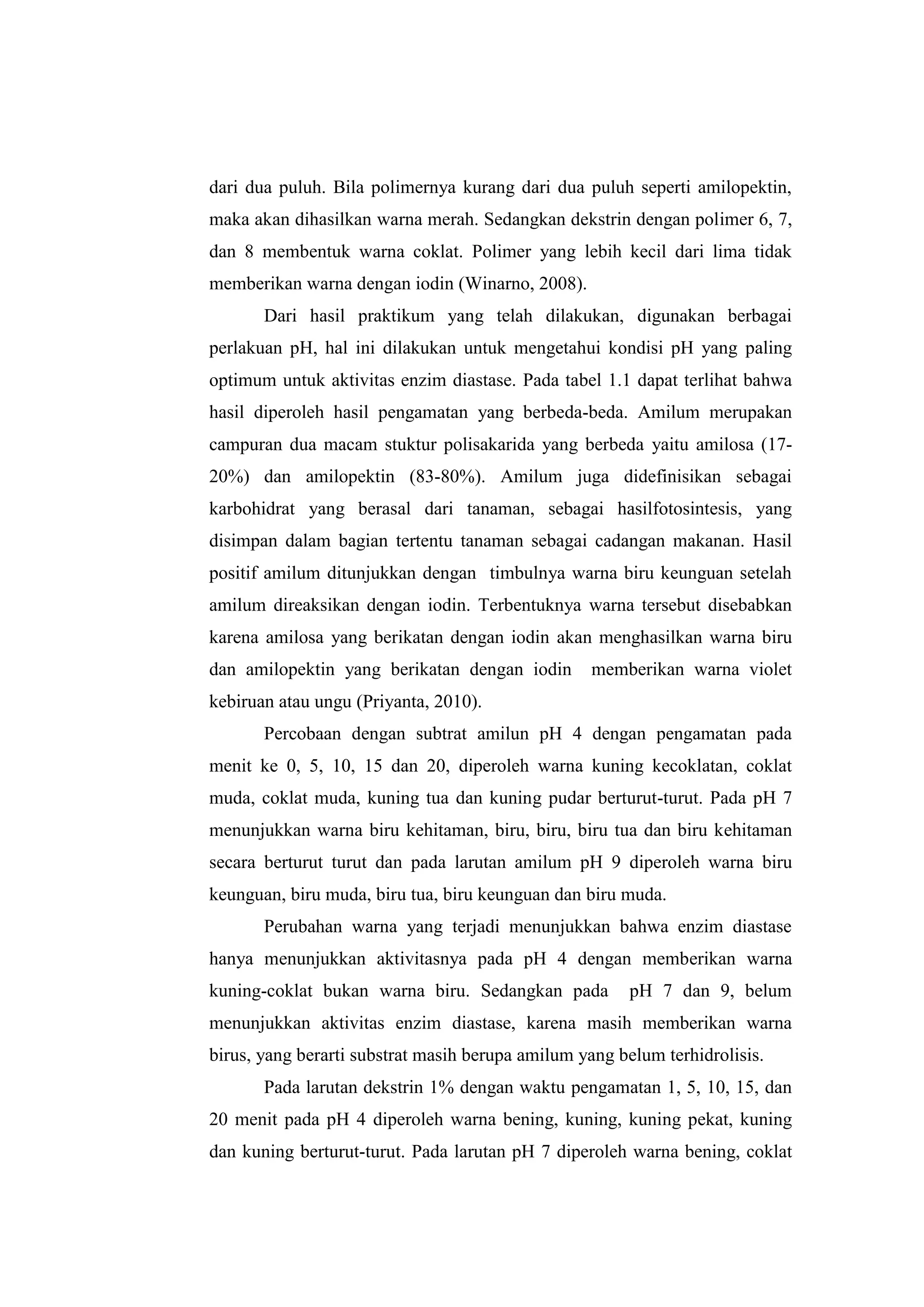 Laporan Biokimia ITP UNS SMT3 Enzim | DOC