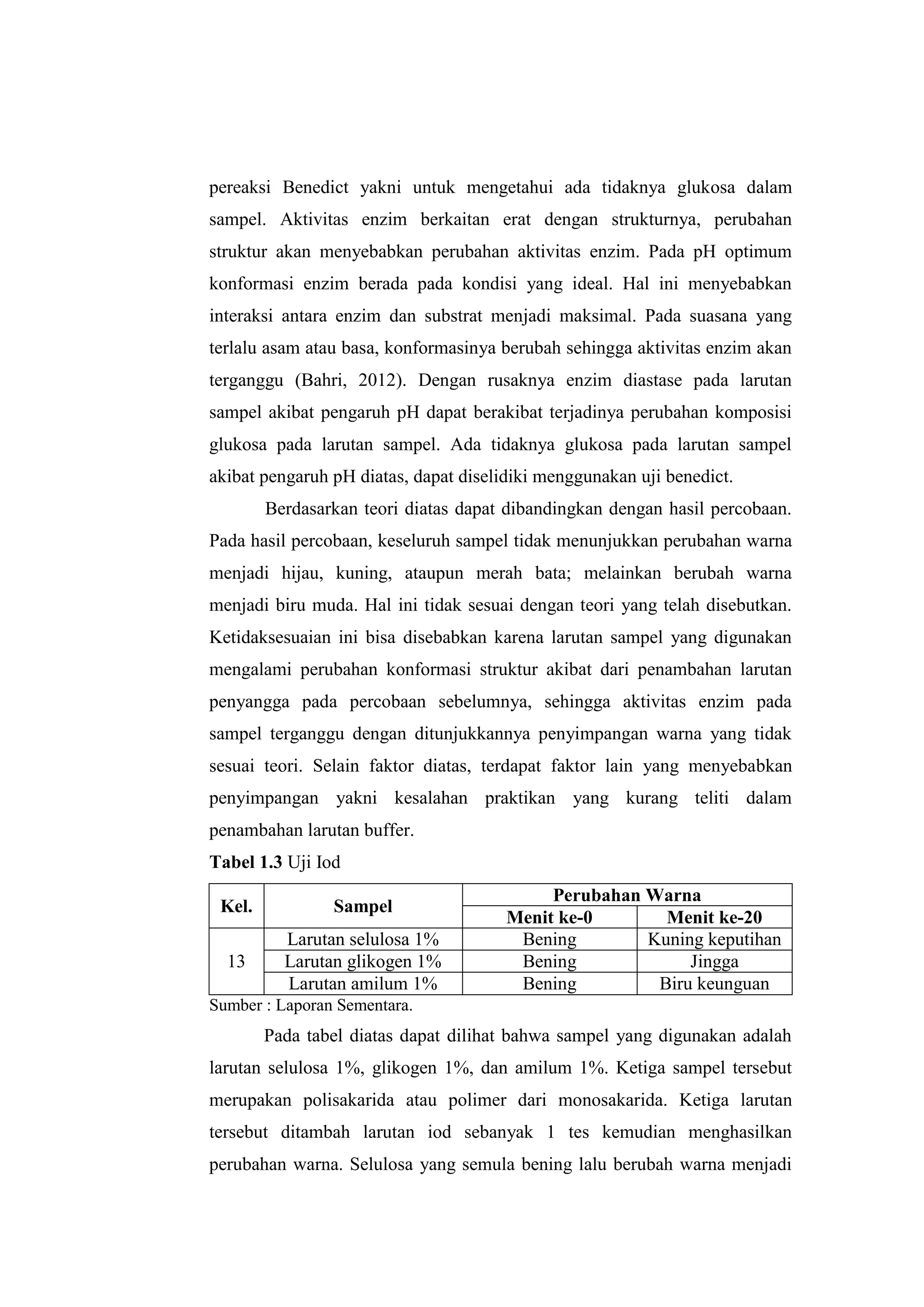 Laporan Biokimia ITP UNS SMT3 Enzim | DOC