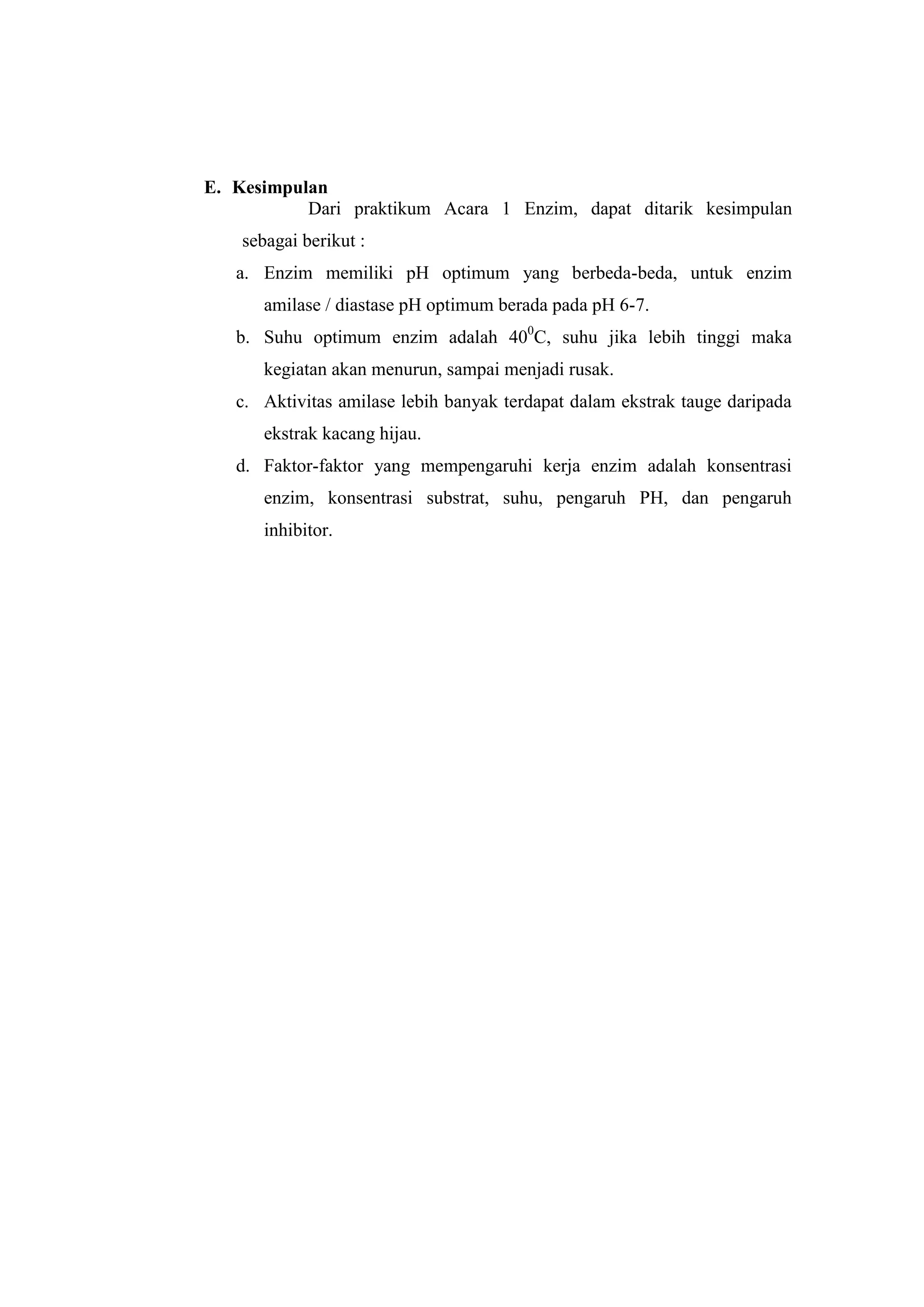 Laporan Biokimia ITP UNS SMT3 Enzim | DOC