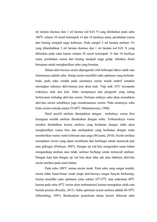Laporan Biokimia ITP UNS SMT3 Enzim | PDF