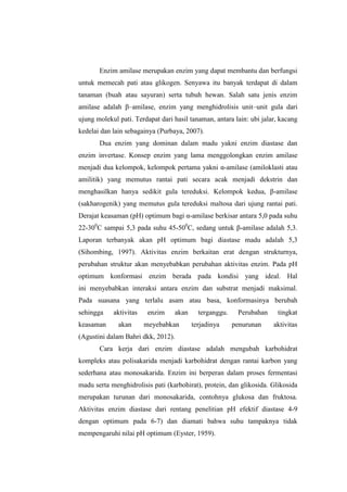 Laporan Biokimia ITP UNS SMT3 Enzim | DOC