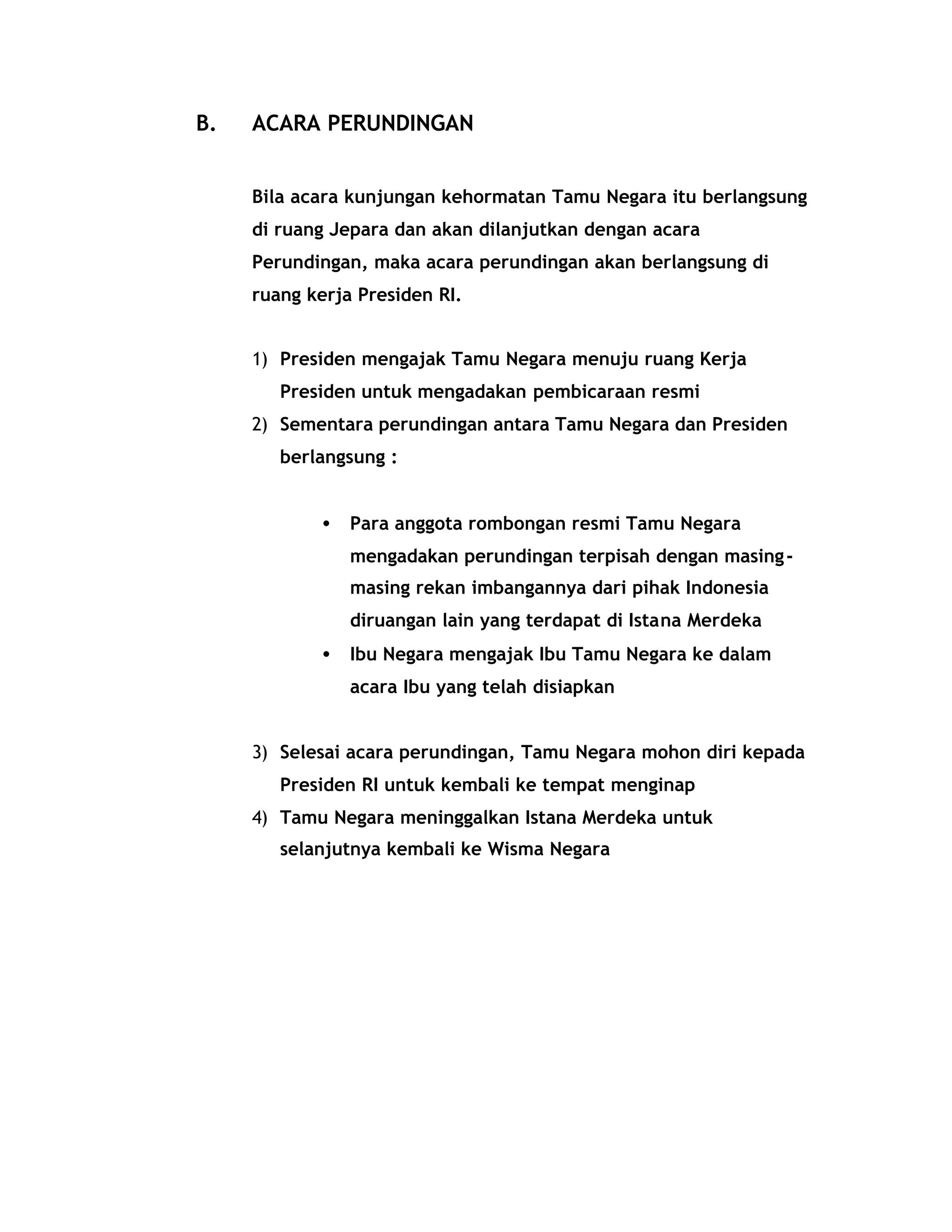 Tata Cara Pengaturan Kunjungan Tamu Negara | PDF