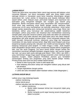 Acara lari pecut 100 meter | DOC