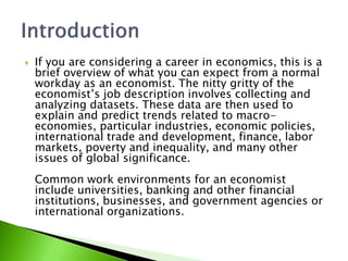 A Career in Economics | PPTX