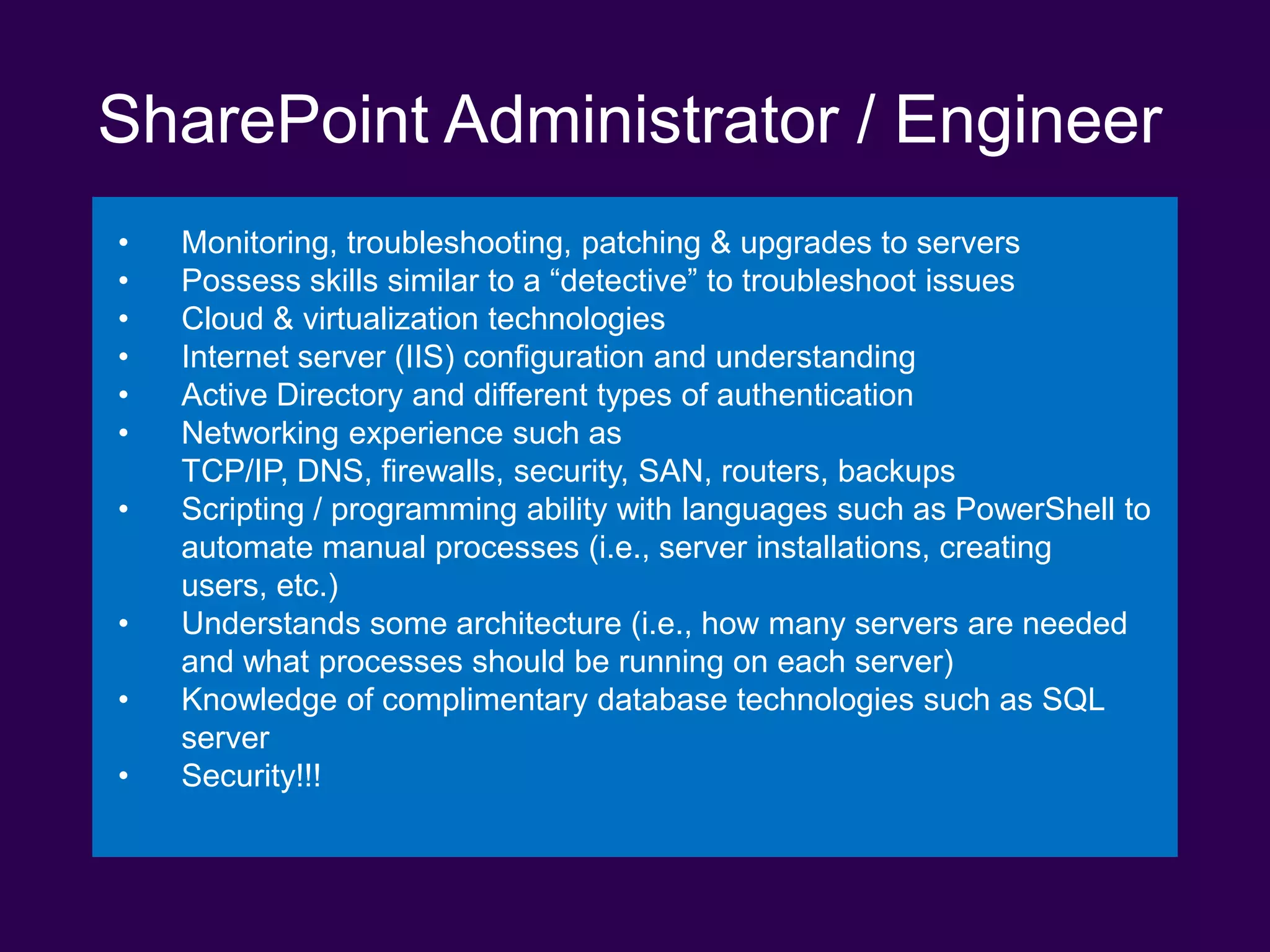 A Career in SharePoint | PPTX