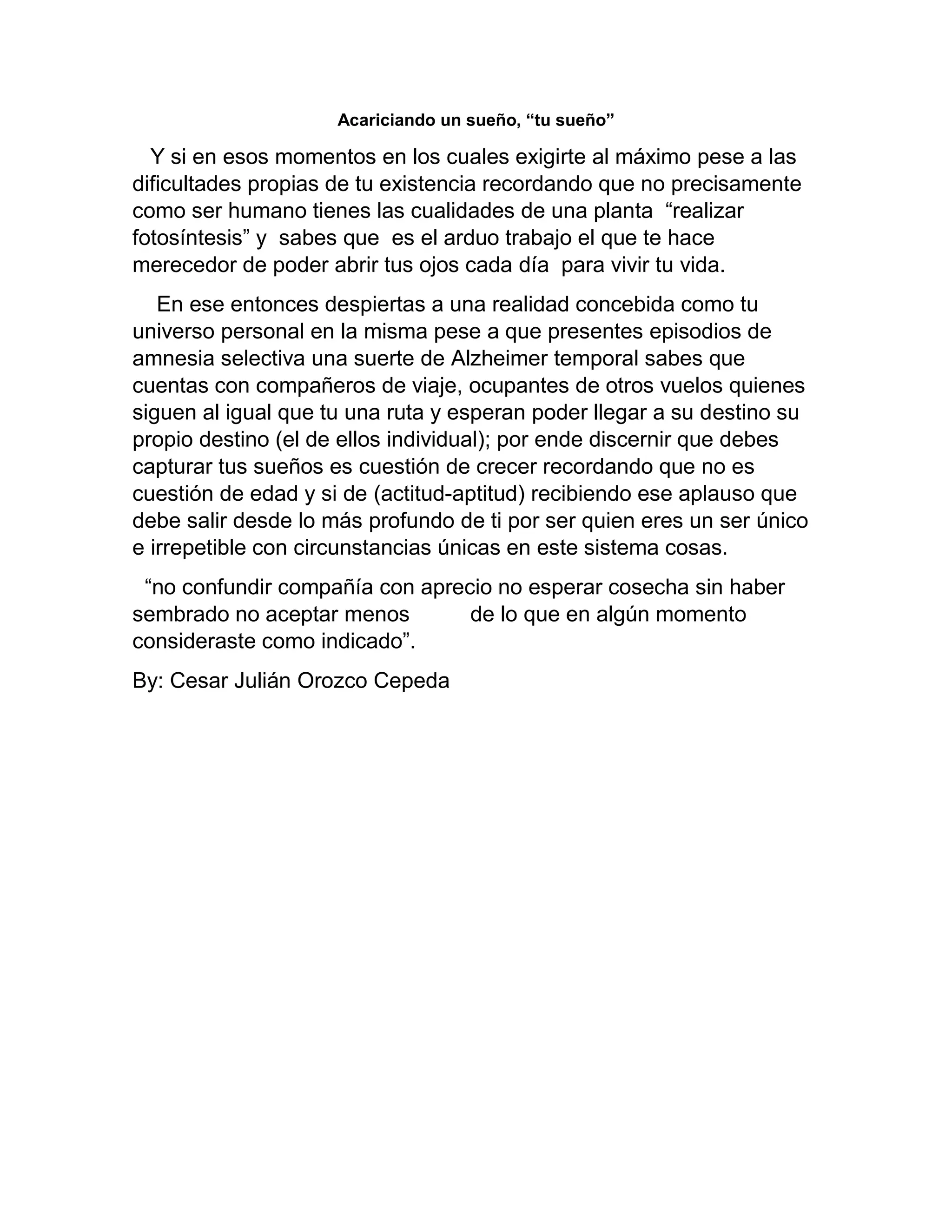 Acariciando Un Sueño Pdf
