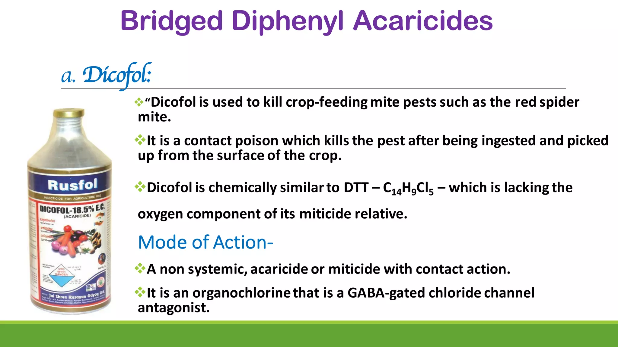 Acaricides classification | PDF