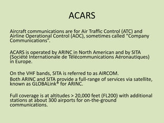 ACARS structural overview, main features | PPTX