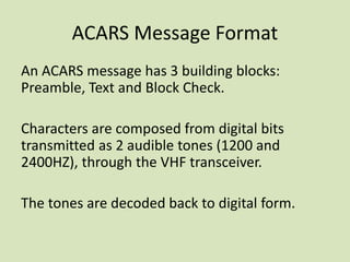 ACARS structural overview, main features | PPTX