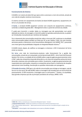 Sistema ACARS - Aircraft Communication adressing and reporting system ...