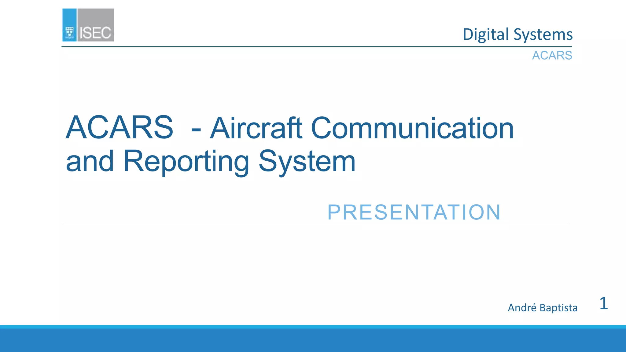 ACARS - Aircraft Communication Adressing and Reporting System | PDF