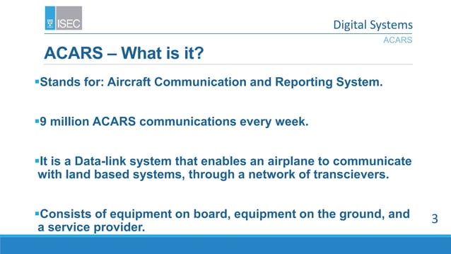 ACARS - Aircraft Communication Adressing and Reporting System | PDF ...