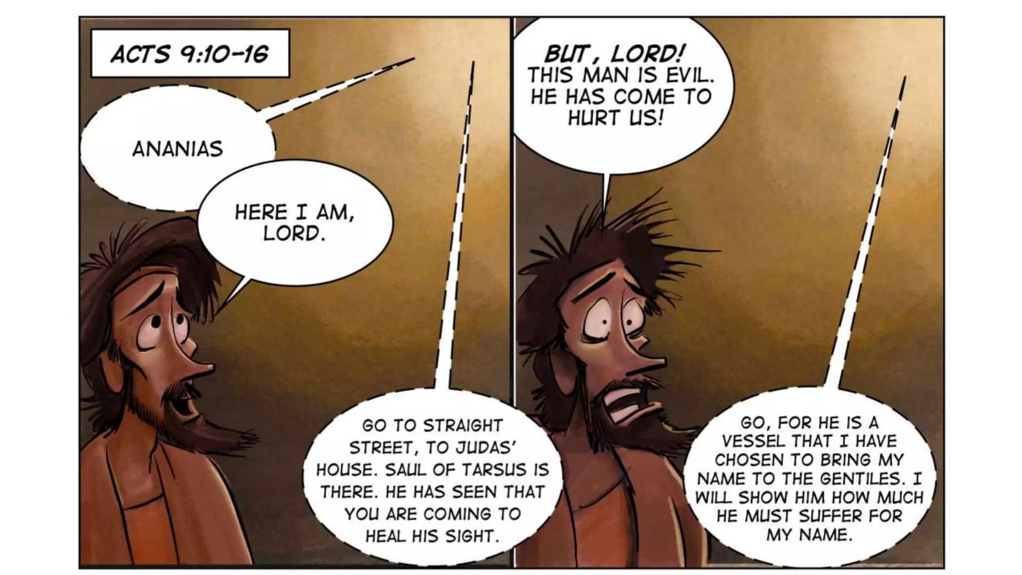 A Cartoonists Guide to Acts 9:1-20 | Saul and Ananias | PPTX