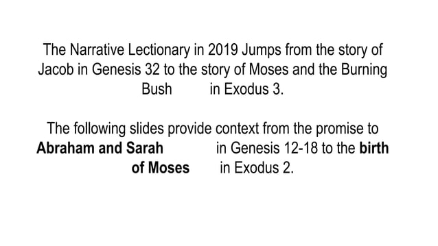 Exodus 3:1-15 | Moses and the Burning Bush | PPTX