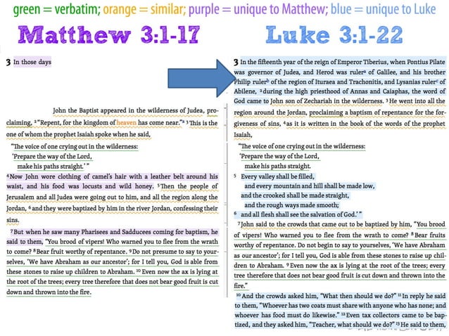 John the Baptist preaches in Luke 3 and Matthew 3 | PPTX