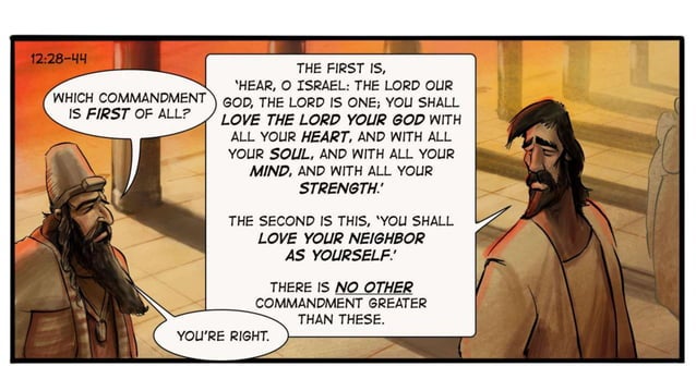 A Cartoonist's Guide to Mark 12:28-44 | PPTX