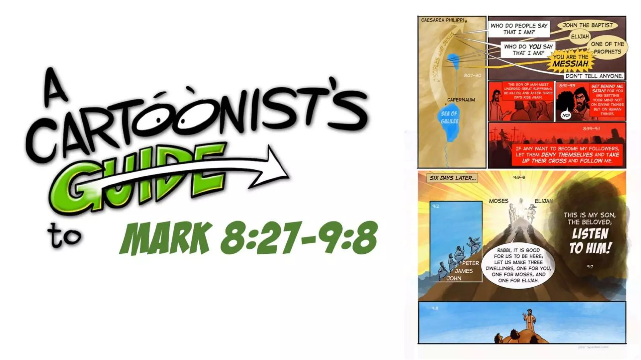 A Cartoonists Guide to Mark 8:27-9:8 | PPT