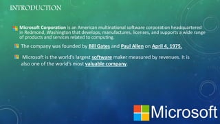 A case based presentation on Microsoft Company | PPTX | Computing ...