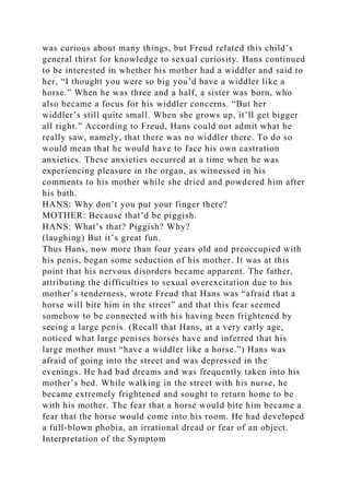 A Case Example Little HansA deep appreciation of Freud’s analys.docx