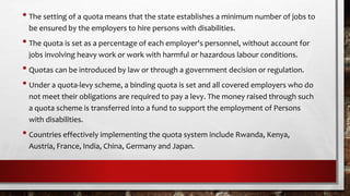 A case for employment quotas for persons with disabilities | PPTX ...