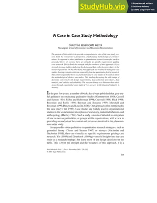 A Case in Case Study Methodology.pdf | Business | Business and Finance