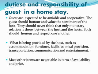 A case of a homestay concept | PPTX