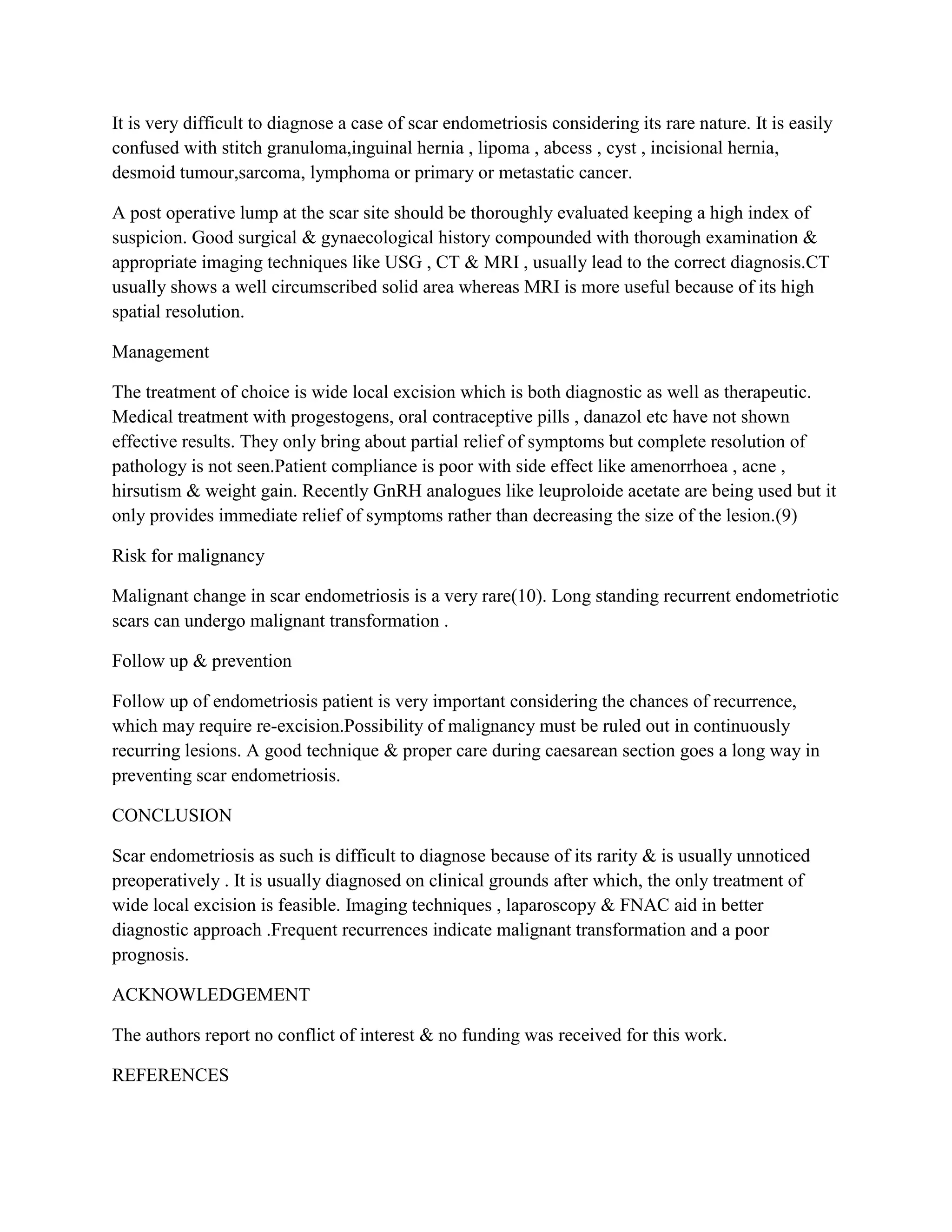 A rare case of rectus sheath endometriosis at caesarean section scar | DOCX