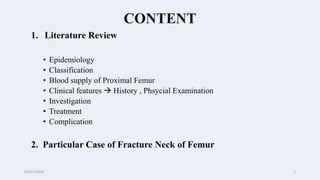 A case of fracture neck of femur | PPTX