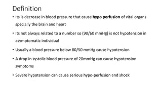 A case of hypotension | PPTX