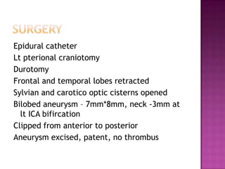 Paediatric cerebral aneurysm | PPTX
