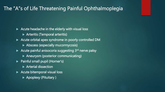 A case of painful ophthalmoplegia | PPTX