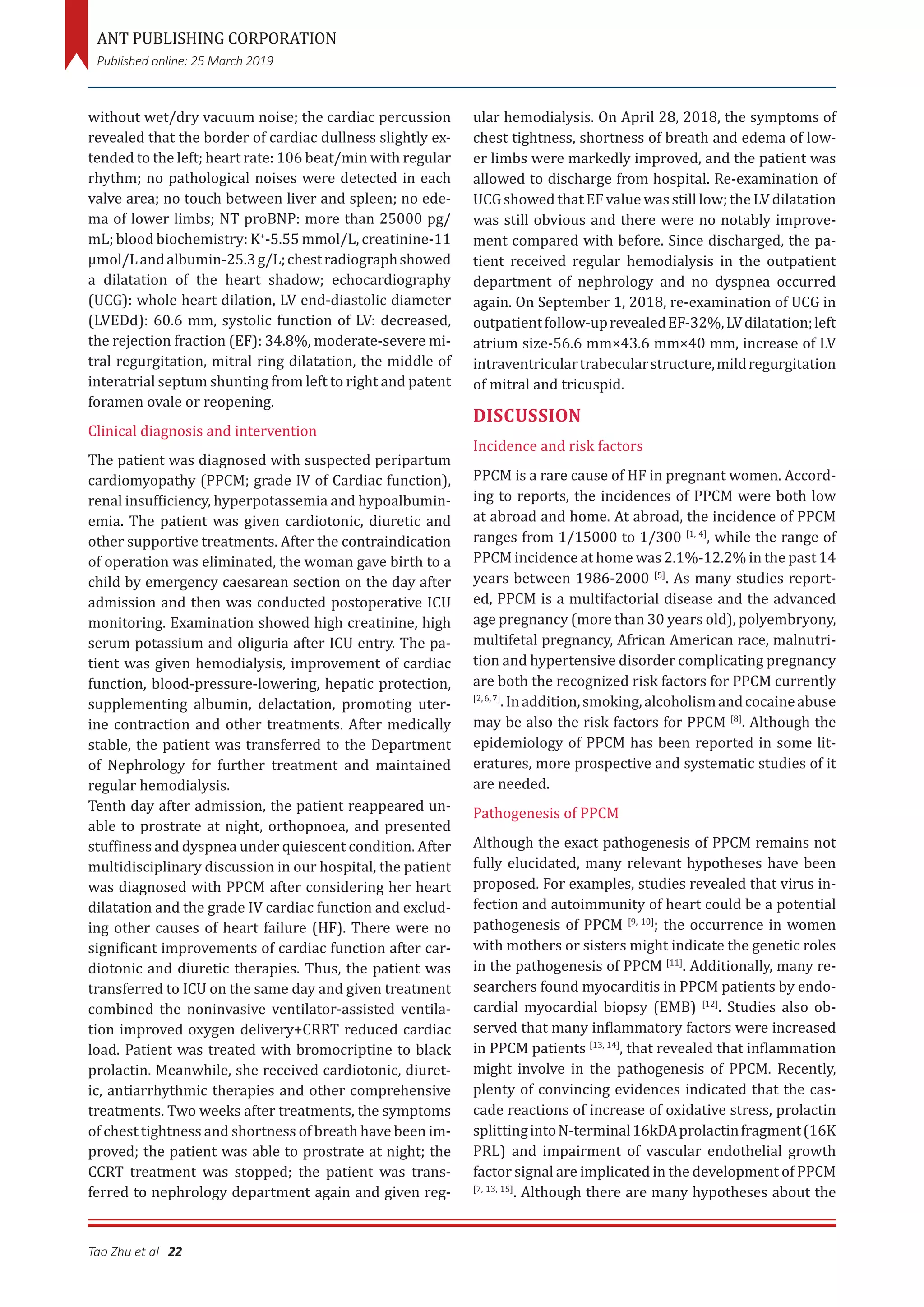 A case of perinatal cardiomyopathy | PDF