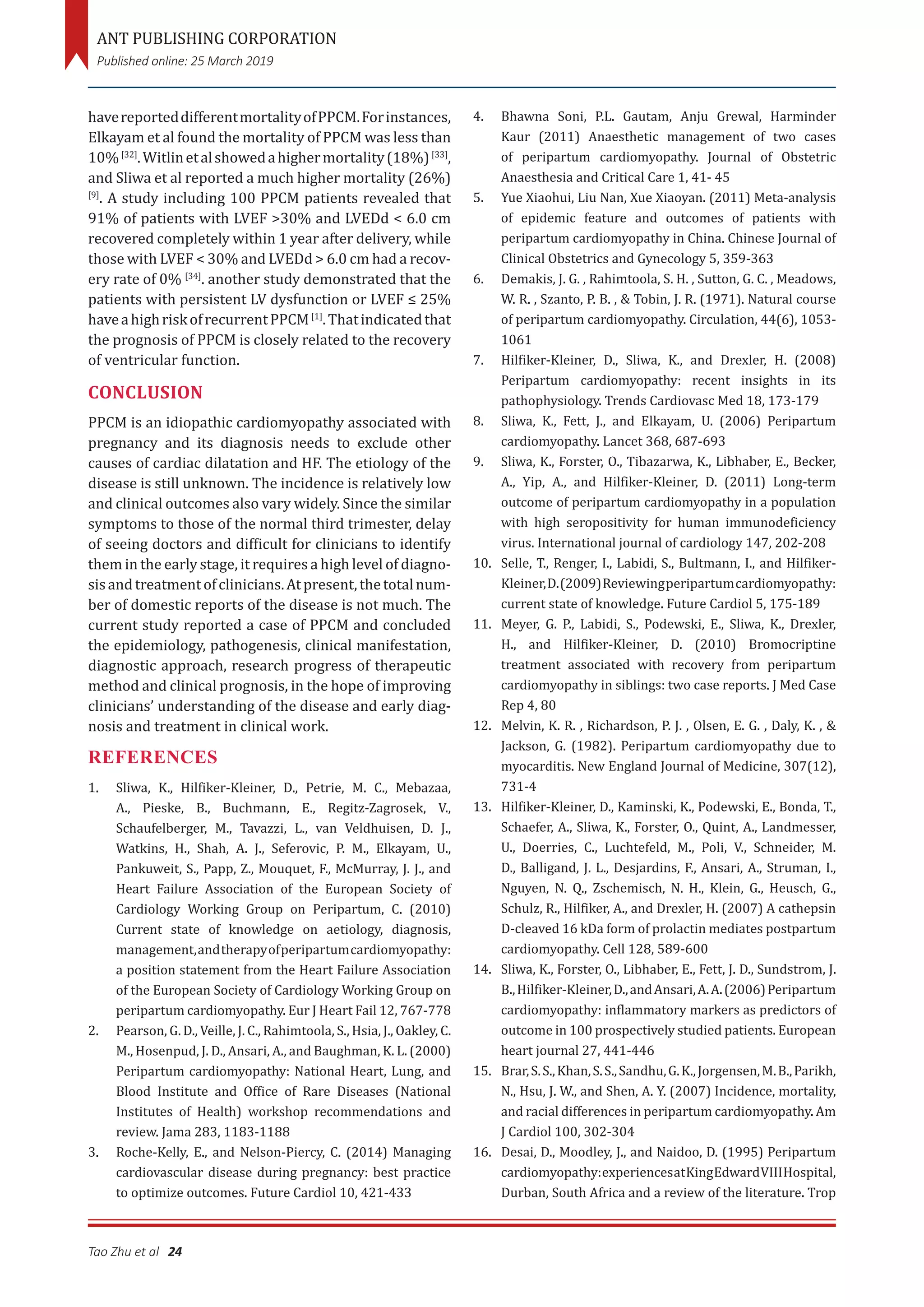 A case of perinatal cardiomyopathy | PDF