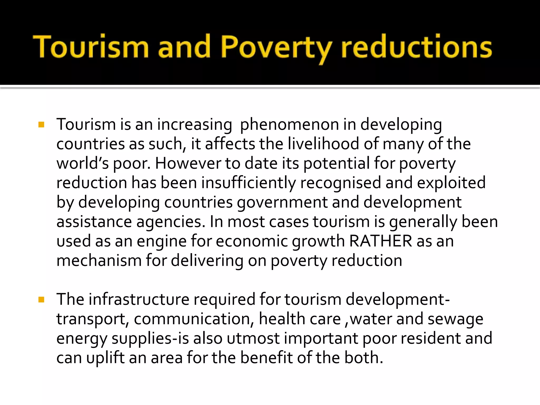 A case of pro poor tourism | PPTX