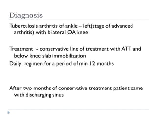A case of tuberculosis of ankle and its management.pptx