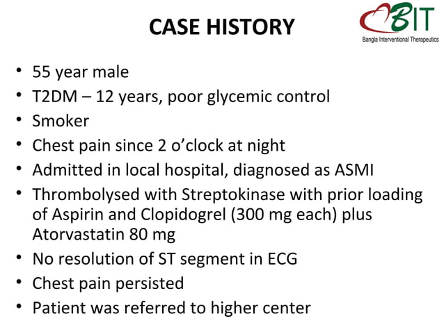 A case of typical stemi in indian scenario | PPT