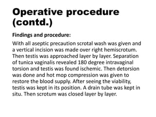 A case on testicular torsion | PPTX