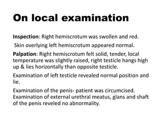 A case on testicular torsion | PPTX