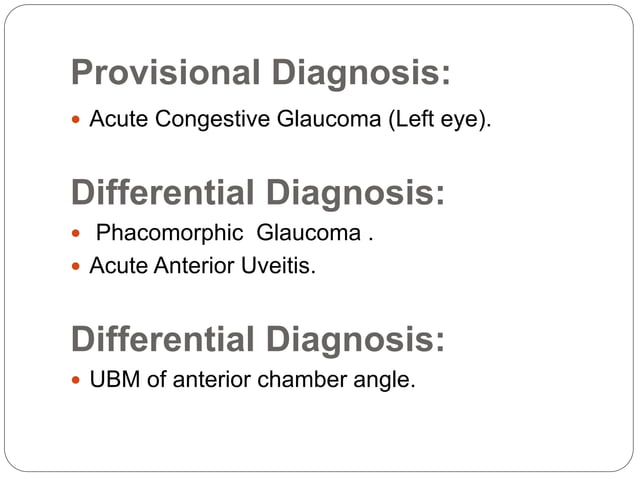 A case presentation on GLAUCOMA..pptx | Eye and Vision Conditions | Diseases and Conditions
