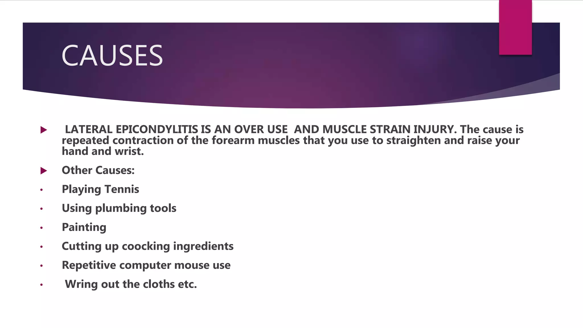A case presentation on lateral epicondylitis by prasanjit shom | PPTX
