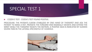A case presentation on lateral epicondylitis by prasanjit shom | PPTX ...
