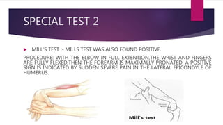 A case presentation on lateral epicondylitis by prasanjit shom | PPTX