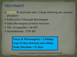 A case report -- Apeenasa/ Atrophic rhinitis-Shdabindu Taila Nasya ...