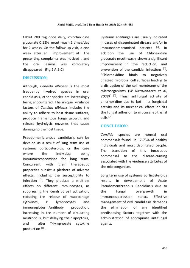 A Case Report Of Pseudomembranous Candidiasis Induced By Long Term Sy…