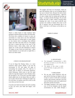 A Case Study For Microsoft Hololens | PDF