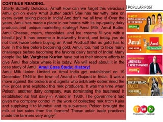 A Case Study of Amul: The Taste of India! | PDF