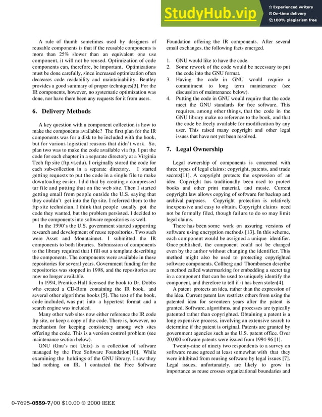 A Case Study Of A Reusable Component Collection | PDF | Programming Languages | Computing
