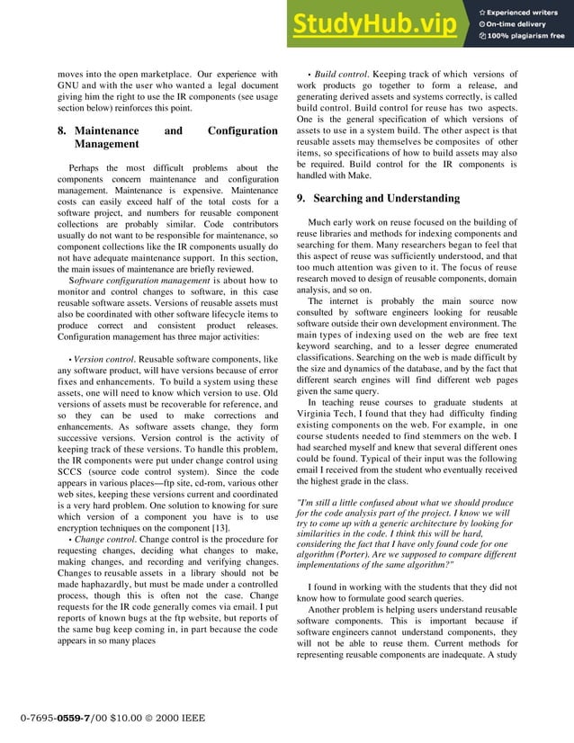 A Case Study Of A Reusable Component Collection | PDF | Programming Languages | Computing