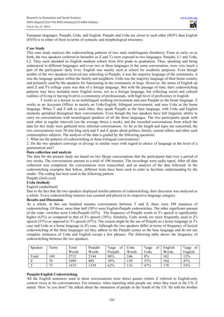 A case study of code switching in trilingual conversations | PDF